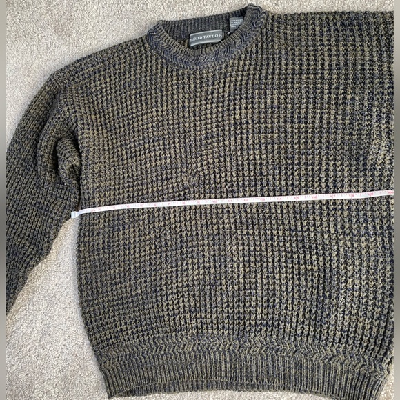 David Taylor | Sweaters | Vintage Medium Mens Green And Blue Knitted ...